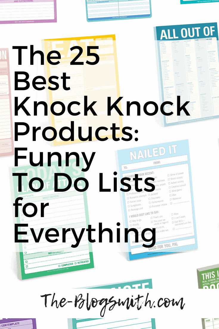 25 Knock Knock Products: Funny To-Do Lists for Everything