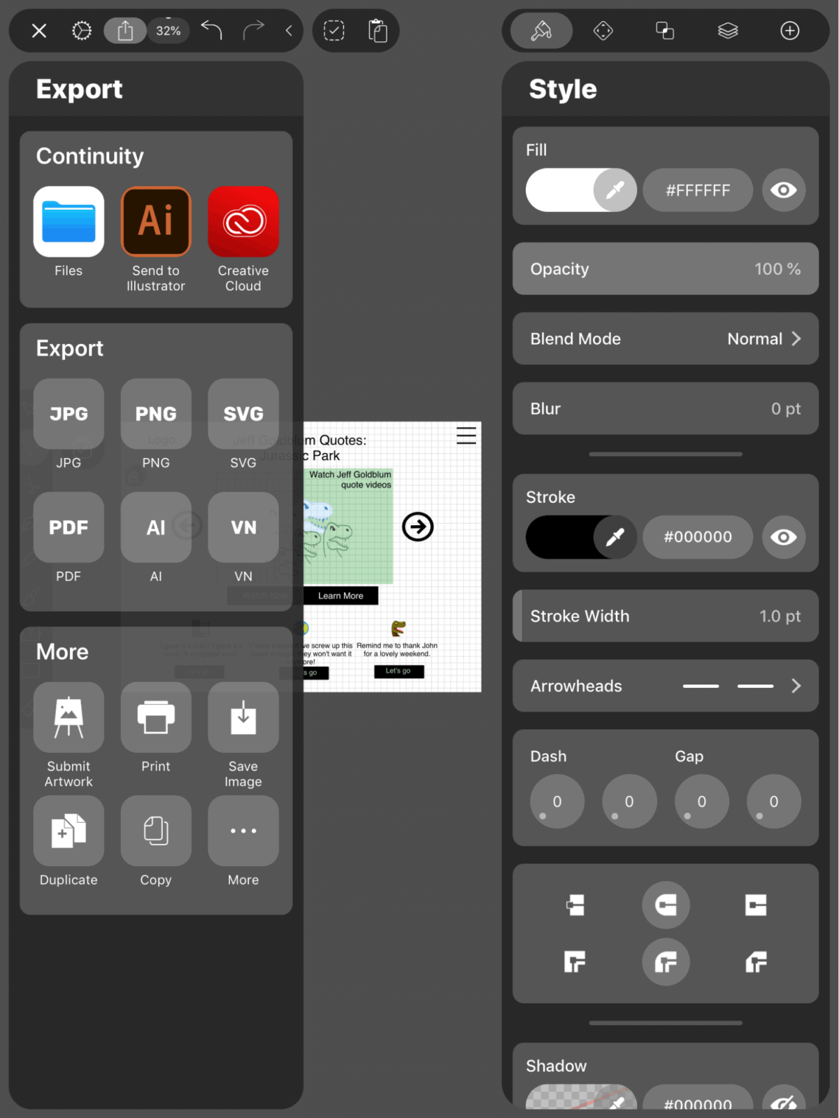 Vectornator X: Creating Web Design Mockups on Your iPad