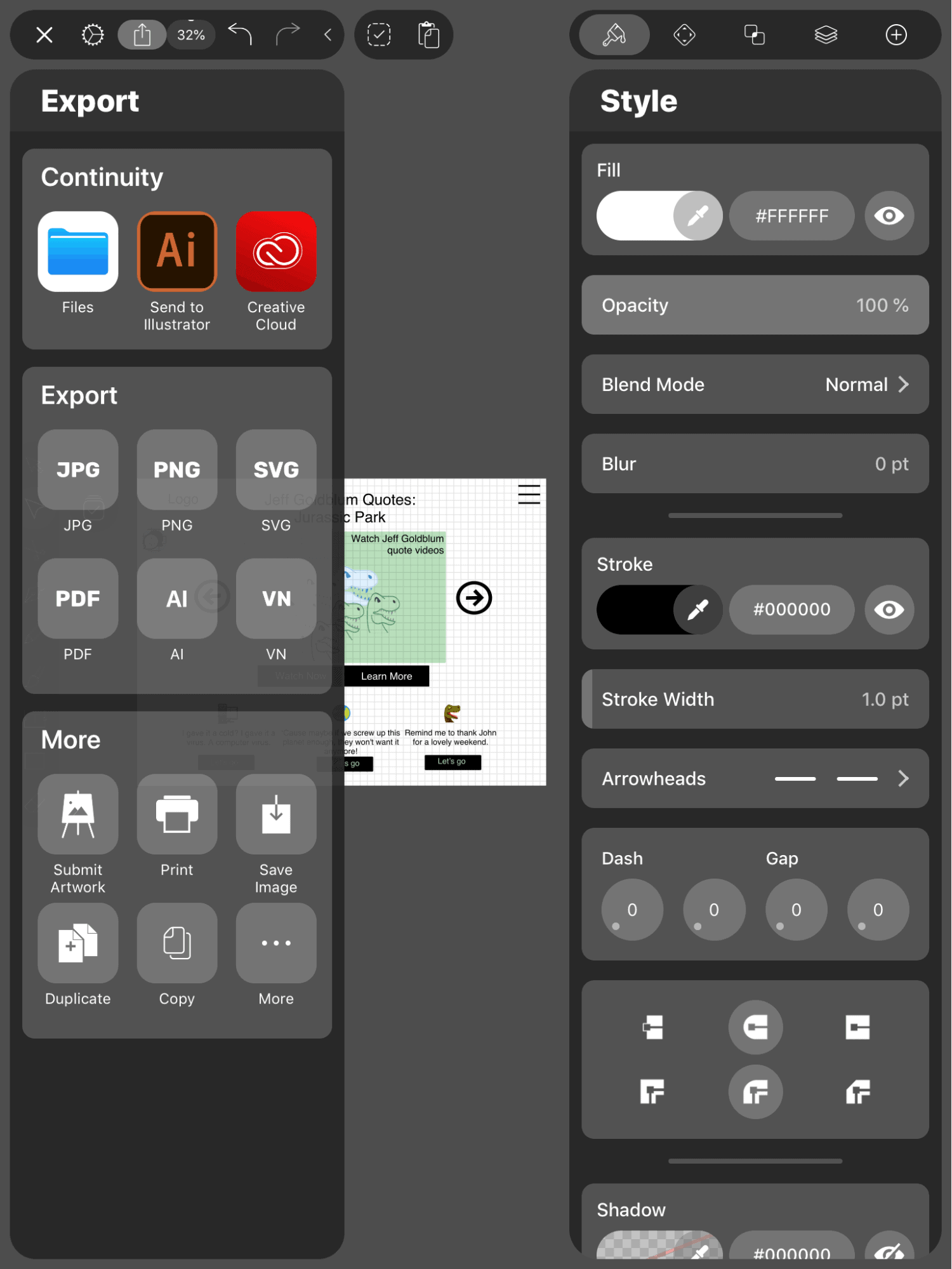 Vectornator X: Creating Web Design Mockups on Your iPad